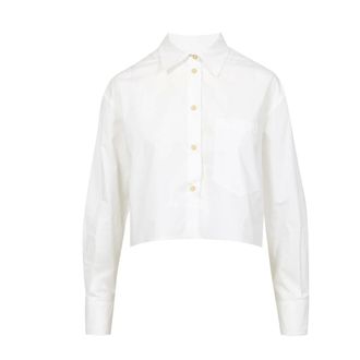 Erika Cavallini Semi Couture Femme, Blouses et Chemises, Blanc, Taille: 38 FR Chemise Blanche en Coton Style Classique