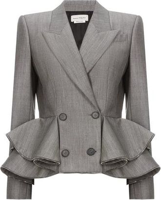 Alexander McQueen Blazer en cuir
