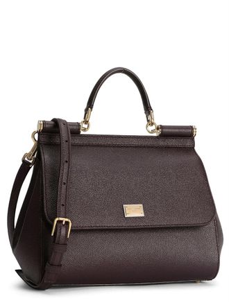 Dolce & Gabbana Womens Handbag Sicily Burgundy Shoulder Bags