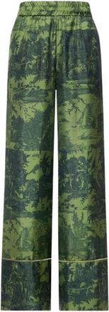 Pierre-Louis Mascia Femme, Pantalons, Vert, Taille: 40 FR Aloegum Palazzo Pantalons