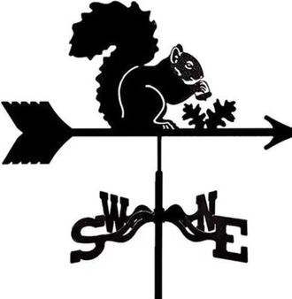 Generic Schwarze Wetterfahne aus Metall Zur Anzeige der Windrichtung Im Au&szlig;Enbereich f&uuml;R Hof Garten Bauernhaus Scheune Schuppen oder Terrasse(O11)