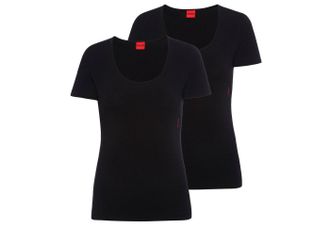 HUGO BOSS T-Shirt Damen T-Shirt 2er Pack Baumwollmischung T-Shirt RN (Packung, 2er Pack)