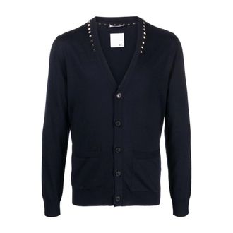 Valentino Garavani Rockstud Untitled Cardigan - - Knitwear - Herren - Blau - M