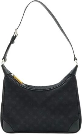 Louis Vuitton Pochette Pre-owned en cuir et satin Monogram - Femme - Pre-owned - Noir - Taille: ONE Size