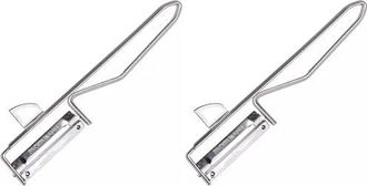 Fackelmann Fackelmann Universalsch&auml;ler, Spargelsch&auml;ler aus Edelstahl, Sparsch&auml;ler f&uuml;r Obst und Gem&uuml;se (Farbe: Silber), Menge: 1 St&uuml;ck (Packung mit 2)