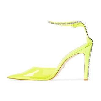 Stuart Weitzman Neon Gelbe Crystal Chain Pumps - - Shoes - Damen - Gelb - 37 EU