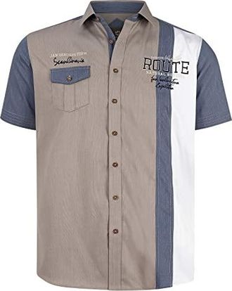 Jan Vanderstorm Homme Chemise À Manches Courtes Bodvar Marron Clair, 7XL (XXXXXXXL) - 55/56
