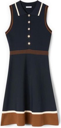 Motivi Femme, Robes, Bleu, Taille: 36 FR Robe Trap&egrave;ze avec Col Polo