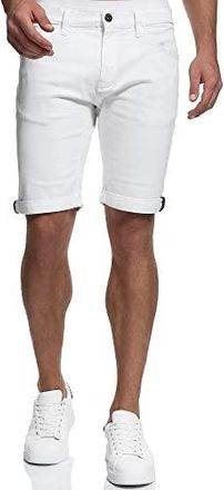 Indicode Hommes Villeurbanne Jeans Shorts | Pantalon Court en Jean &agrave; 5 Poches Offwhite XXL