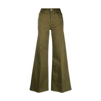 Frame Denim High-Rise Wide-Leg Baumwolljeans im &Uuml;berschuss - - Jeans - Damen - Gr&uuml;n - W31