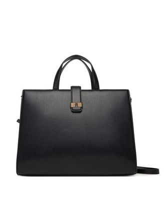 Tommy Hilfiger Handtasche Th Heritage Satchel AW0AW18287 Schwarz