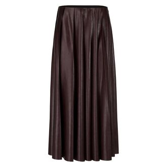 Marc Cain Plisseerock in gl&auml;nzender Optik - - Skirts - Damen - Braun - XS