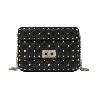 Valentino Garavani Femme, Sacs, Noir, Taille: ONE Size Sac bandouli&egrave;re Rockstud Spike Small