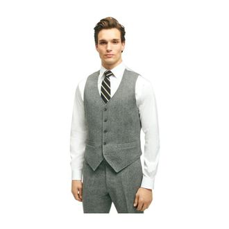 Brooks Brothers Mittelgraue Wollweste - - Suits - Herren - Grau - XL