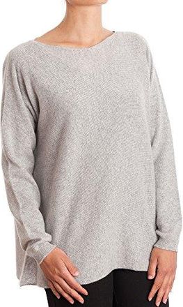 DALLE PIANE CASHMERE Maxi Pull 100% Cachemire, Made in Italy - Femme, Couleur: Gris, Taille Unique