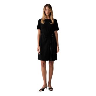 DKNY Dkny - Robe &eacute;vas&eacute;e pliss&eacute;e - Femme - Robes - Noir - Taille: 34 FR