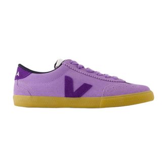 Veja Lila Leder-Sneakers - Runde Spitze - - Shoes - Damen - Lila - 39 EU