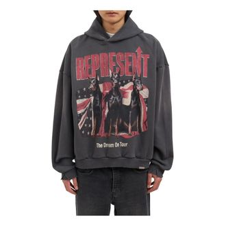 Represent Represent, Homme, Sweatshirts et sweats &agrave; capuche, Gris, Taille: S Felpa Dream On Tour Cappuccio
