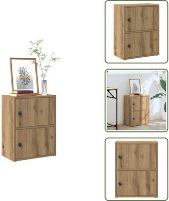 vidaXL The Living Store - vidaXL Biblioth&egrave;que ch&ecirc;ne artisanal 40x24x52 cm bois ding&eacute;nierie