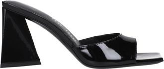 The Attico Femme, Chaussures, Noir, Taille: 38 1/2 EU Sandales à talons aiguilles en cuir noir