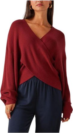 Moss Copenhagen Damen, Strickwaren, Rot, MGr&ouml;&szlig;e