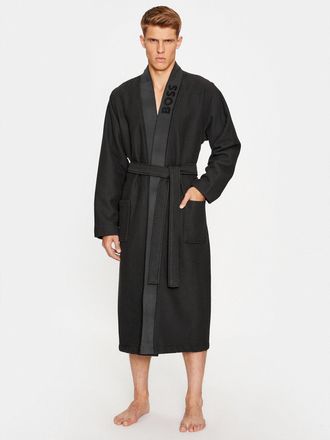 HUGO BOSS Bademantel Waffle Kimono 50469787 Schwarz