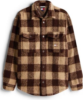 Tommy Hilfiger Overshirt aus recyceltem Material mit Check-Muster in