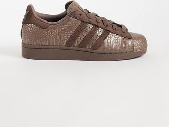adidas Originals Superstar II Sneaker in Braun mit Kroko-Print
