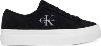 Calvin Klein Sneakers Calvin Klein Vulc Flatf Laceup Suede HW0HW03088 Schwarz