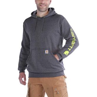 Carhartt Work in Progress Workwear K288 Sweat-shirt &agrave; capuche pour homme avec logo - Gris - X-Large