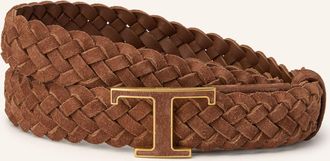 Tod's Tods Flechtg&uuml;rtel Aus Leder braun
