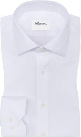 Stenstr&ouml;ms Unifarbenes Hemd aus Twofold Super Cotton mit Kentkragen, Regular Fit in