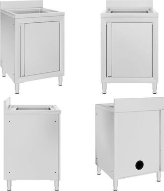 vidaXL Gastro-Sp&uuml;lenunterschrank 60x60x96 cm Edelstahl - Sp&uuml;lenschrank - Sp&uuml;lenschr&auml;nke - Home & Living