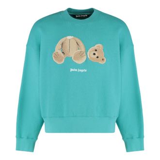 Palm Angels Bear Crew Sweatshirt - - Sweatshirts & Hoodies - Herren - Gr&uuml;n - L