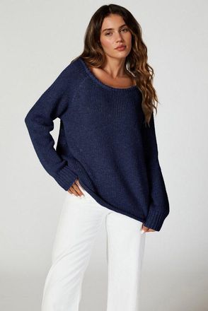 FS Collection Strickpullover Bequemes Pulloveroberteil Pullover-Top - Strickwaren (Einheitsgr&ouml;&szlig;e: UK 8-14 / EU 36-44, 6 Farben : Dunkelbeige, Beige, Hellblau, Magen