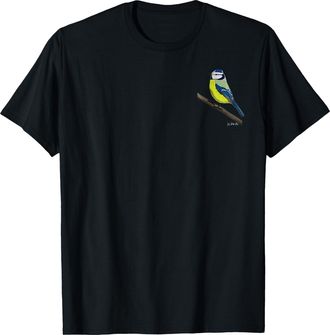 jz.birds Blaumeise Vogel Singvogel Vogelfreund Ornithologe Biologe T-Shirt