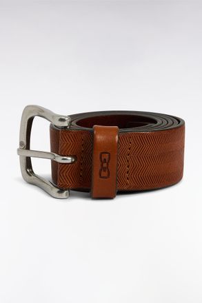 Eden Park Ceinture En Cuir Marron