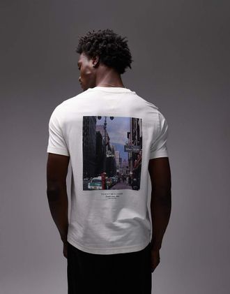 Tommy Hilfiger T-Shirt in Wollwei&szlig; mit Logoprint