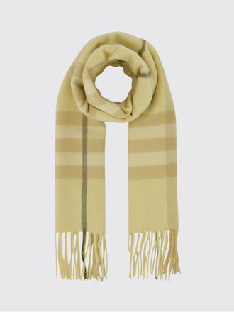 Burberry &Eacute;charpe en pur cachemire &agrave; motif check embl&eacute;matique et ourlet &agrave; franges