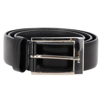 Prada Pre-owned Logo Buckled Belt - - Pre-owned - Damen - Schwarzk - ONE SIZE