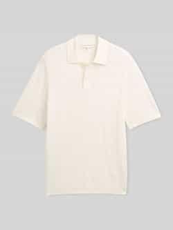 Tom Tailor Regular Fit Poloshirt aus reiner Baumwolle in Strickoptik