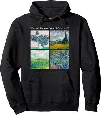 Trendy Apparel Claude Monet Four Picture Grid What Is Done In Love... Pullover Hoodie
