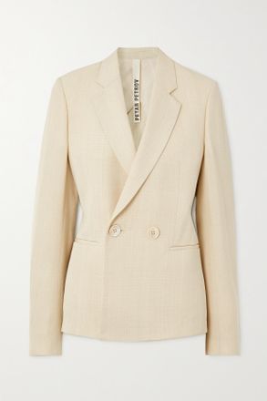 Petar Petrov Doppelreihiger Blazer Aus Webstoff - Elfenbein