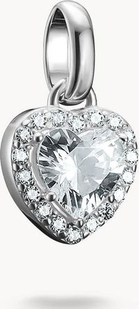 Thomas Sabo Connect - Herzanh&auml;nger in Silber mit wei&szlig;en Schmucksteinen