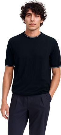 Bugatti Herren Strick T-Shirt Kurzarm 7200-85570D Regular Fit Rundhalsausschnitt hochwertig stilvoll bequem pflegeleicht