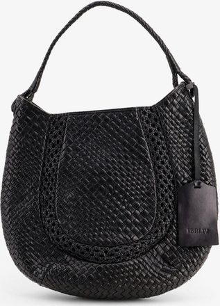 Ibeliv Lamia vegetable leather shoulder bag with woven pattern - IBELIV - gender_Woman