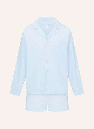 SKIMS Skims Shorty-Schlafanzug Cotton Poplin Sleep blau