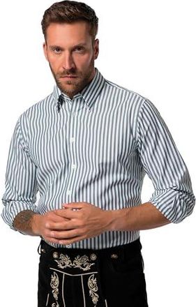 JP1880 Businesshemd, Cbd, MF, Streifen, 1/1 Chemises, Vert Bouteille, XXXXXXXL Hommes