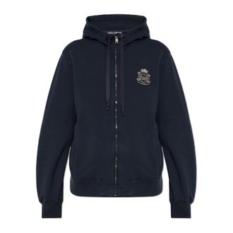 Dolce & Gabbana Homme, Sweatshirts et sweats &agrave; capuche, Bleu, Taille: 2XL SweaT-shirt avec &Eacute;cusson