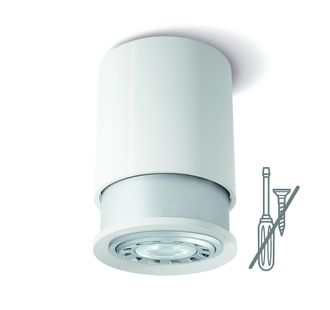 Twister Lighting Twister Classic Spot deckenleuchte k&uuml;chenlampen decke einfach befestigen ohne schrauben haken patentiert GU10 LED wei&szlig; silber energieklasse A+